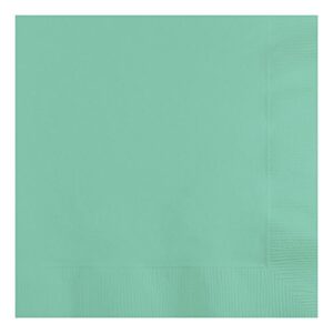 creative converting fresh mint 2-ply beverage napkin, 9 7/8" x 9 7/8"