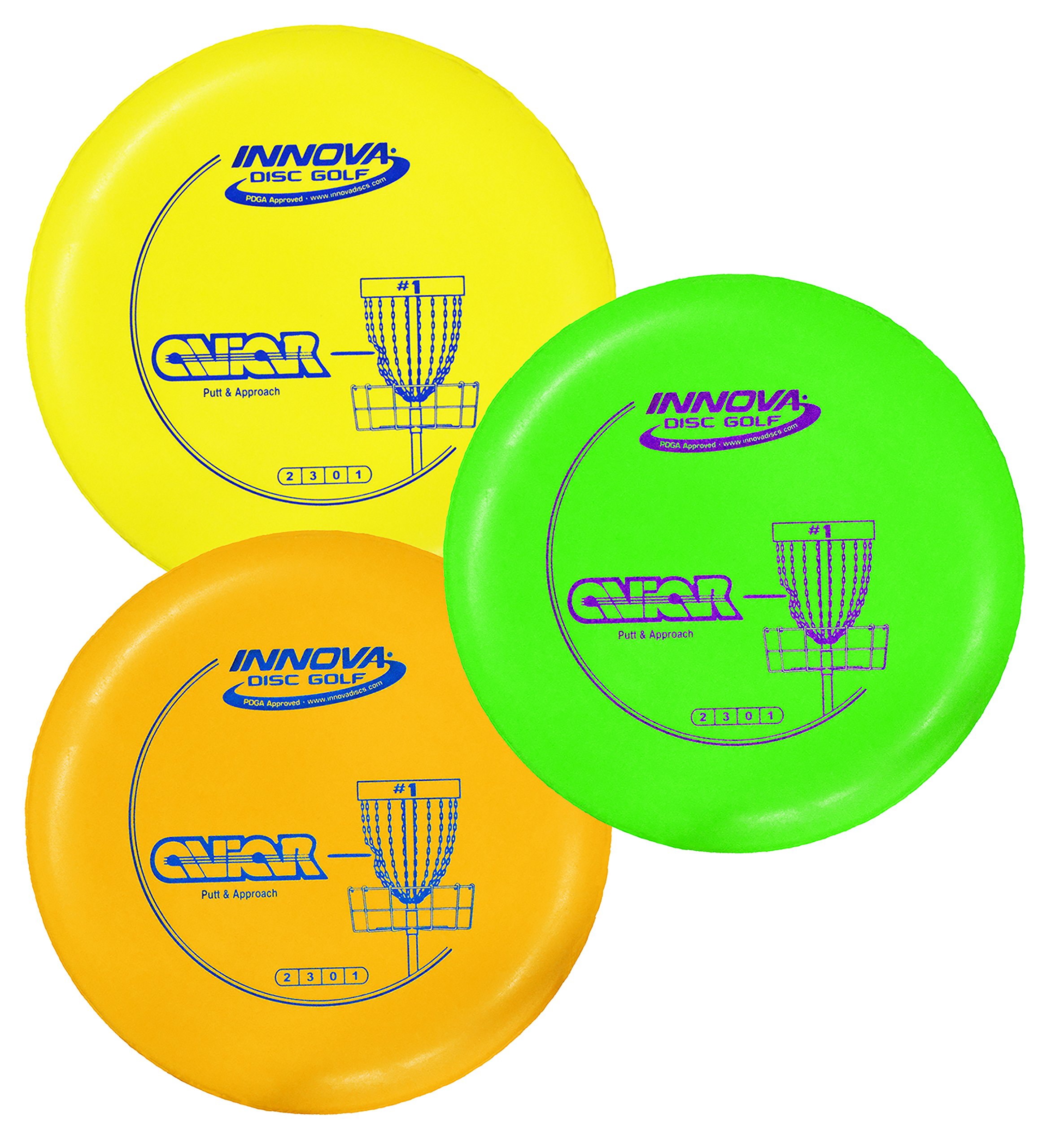 Innova DX Aviar Putt and Approach Disc Golf Putter Practice Pack of 3 (173-175g)