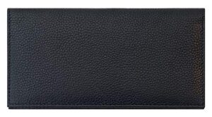 black basic genuine leather checkbook cover for men & women