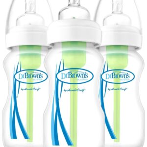 Dr. Brown's Options Wide Neck Bottle, 3 Pack, Clear, 9 oz