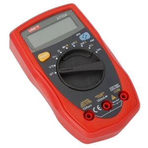 ut33a digital multimeter - uni-t ut33a handheld lcd digital multimeter auto range ac/dc voltage dc current resistance tester red+black