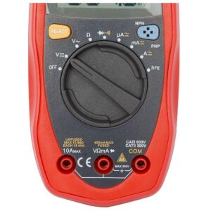 UT33A Digital Multimeter - UNI-T UT33A Handheld LCD Digital Multimeter Auto Range AC/DC Voltage DC Current Resistance Tester red+black