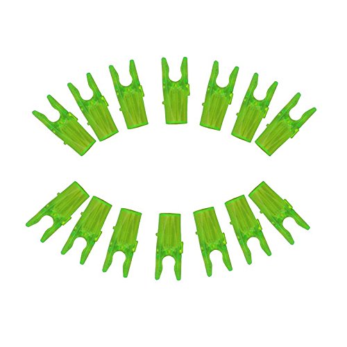 UP100 50 PCS Transparent Green for OD 3.2mm Pin Nock L Size for Archery Arrow Nock