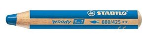 1 x stabilo woody 3 in 1 multi-talented jumbo pencil - blue (880/425)