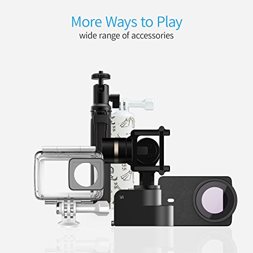 YI 4K Action and Sports Camera, 4K/30fps Video 12MP Raw Image with EIS, Live Stream, Voice Control - Black