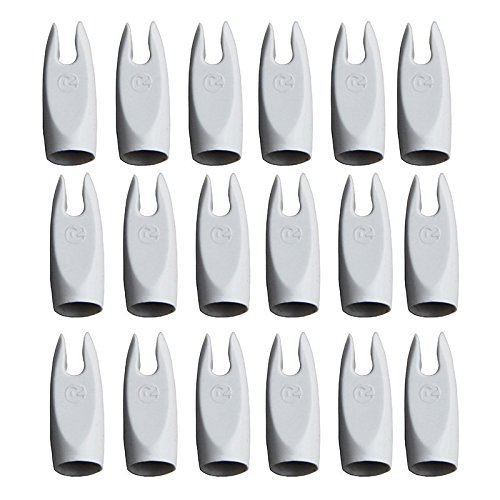 50 pcs White ID 7 mm Arrow Nock for Archery Hunting