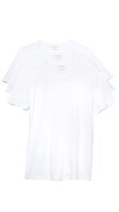 emporio armani men's cotton crew neck t-shirt, white, large