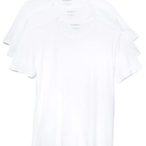 Emporio Armani Men's Cotton Crew Neck T-Shirt, White, Large