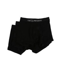 emporio armani men's cotton boxer briefs, 3-pack, new black, large