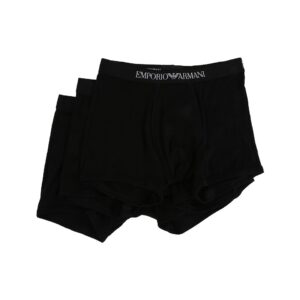 Emporio Armani Men's Cotton Boxer Briefs, 3-Pack, New Black, Large