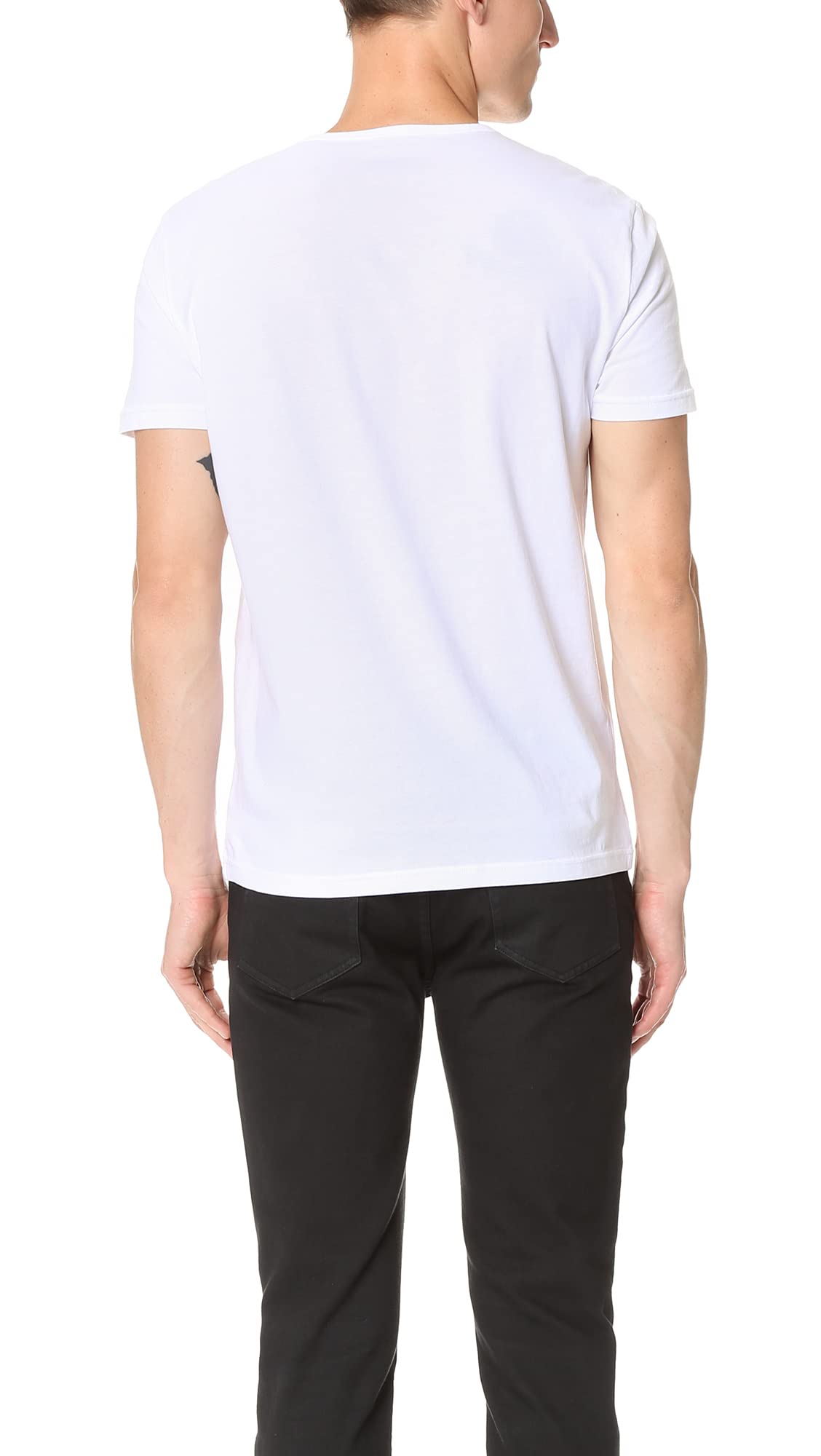 Emporio Armani Men's Cotton Crew Neck T-Shirt, White, Large