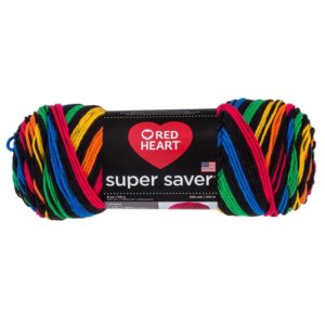 red heart super saver primary stripes