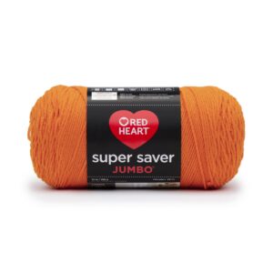 red heart super saver jumbo yarn, pumpkin