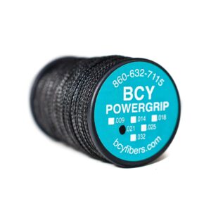 bcy black powergrip archery bow string serving .018