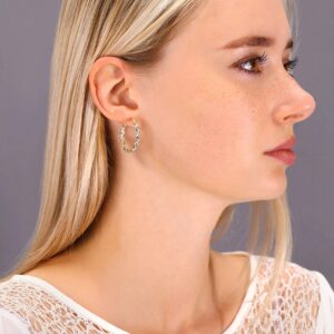 Twisted Two-Tone Hoops