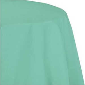 creative converting tablecover, octy round 82" tis/poly, green