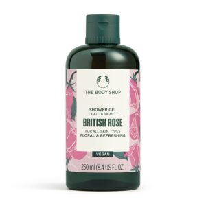 the body shop british rose petal soft shower gel, 8.4 fl. oz.