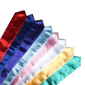 MyGradDay Plain Graduation Stole Colorful Stole for Adult Length 60",Rich in Color