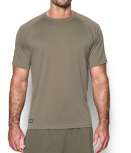 under armour men's ua tactical tech short sleeve t-shirt lg brown