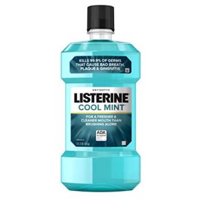 listerine antiseptic mouthwash, cool mint 33.8 oz (pack of 2)