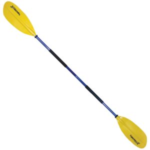 seasense xtreme 2 kayak paddle, yellow-blue, 84” - fiberglass reinforced nylon blades, 2-piece construction - great for sport, sea, whitewater, recreational & fishing kayaking