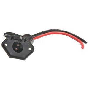 seasense male boat side trolling motor connector with 8 gauge 2 prong/2-wire, 12 v