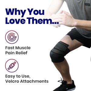 Elastic Knee Compression Sleeve Bandage Wraps | Knee Support Straps for Legs, Thighs, Hamstrings Ankle & Elbow Joints Reduce Swelling | Lymphatic Relief & Elastic Bandage | Women & Men (Small 59 Inch)