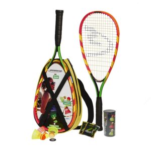 speedminton s600 set - original speed ​​badminton / crossminton starter set including 2 rackets, 3 speeder, speedlights, bag