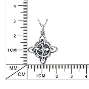 YFN Witch Knot 925 Sterling Silver Witch Knot Pendant Celtic Jewelry Gift for Women