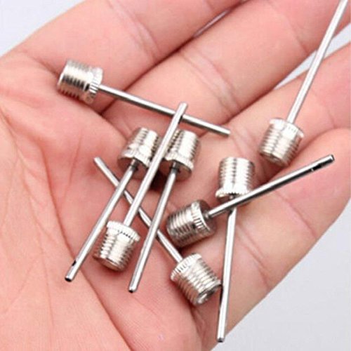 Yonisun 10pcs Sports Inflating Needle Pin Football Basketball Soccer Metal Ball Air Pump