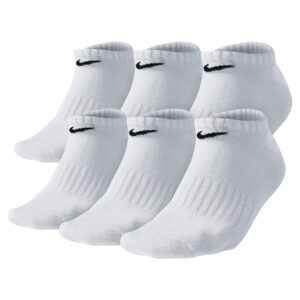 nike no show performance socks white large | 8-12 men/10-13 women