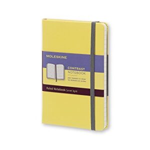 Moleskine Limited Collection Contrast Notebook, Hard Cover, Pocket (3.5" x 5.5") Ruled/Lined, Citron Yellow, 192 Pages