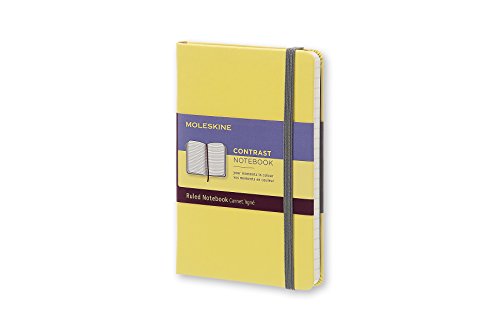 Moleskine Limited Collection Contrast Notebook, Hard Cover, Pocket (3.5" x 5.5") Ruled/Lined, Citron Yellow, 192 Pages