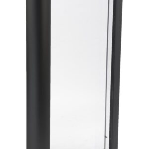 Displays2go Acrylic Podium, Aluminum Sides, Acrylic Front Panel, Black (LECTALACB)