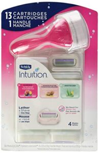 schick intuition variety pack 13 refills w/ razor handle