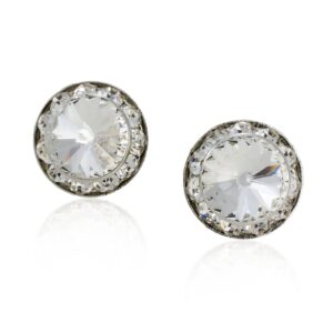 pammyj 15mm crystal clip-on earrings (clear)