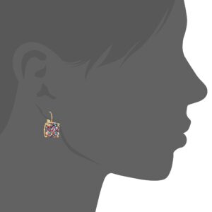 kate spade new york Small Square Leverback Multi-Glitter Drop Earrings