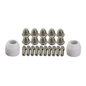 riverweld plasma electrode tip nozzle shroud ceramic cup fit miller apt7000 and otc d7000 plasma cutter 22pcs