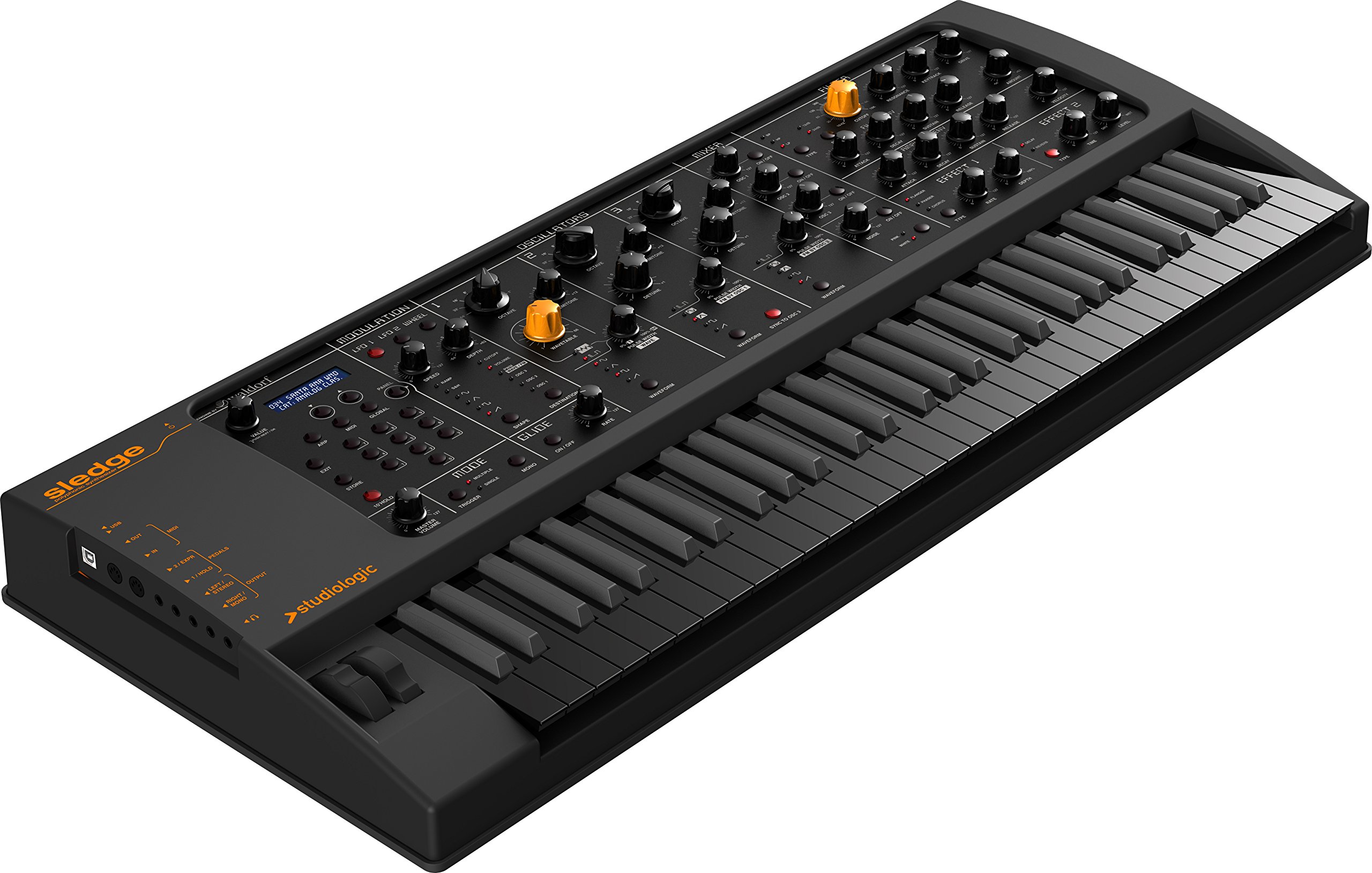 Studiologic Sledge 2 Black Edition Synthesizer with 61-Key Semi-Weighted Keyboard