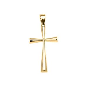 religious jewelry 10k yellow gold dainty cross pendant