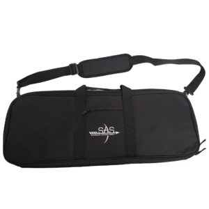 sas recurve takedown bow case with detachable shoulder sling and pockets (black)