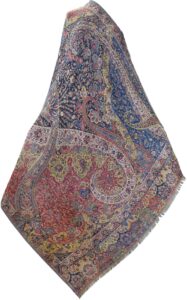 large, superior kani shawl. paisley jamawar from india. warm, heavy & very detailed