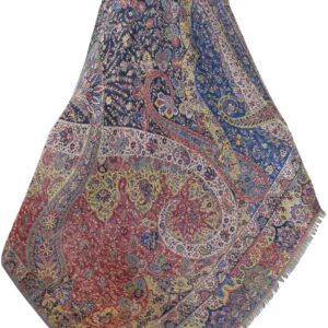 Large, Superior Kani Shawl. Paisley Jamawar from India. Warm, Heavy & Very Detailed