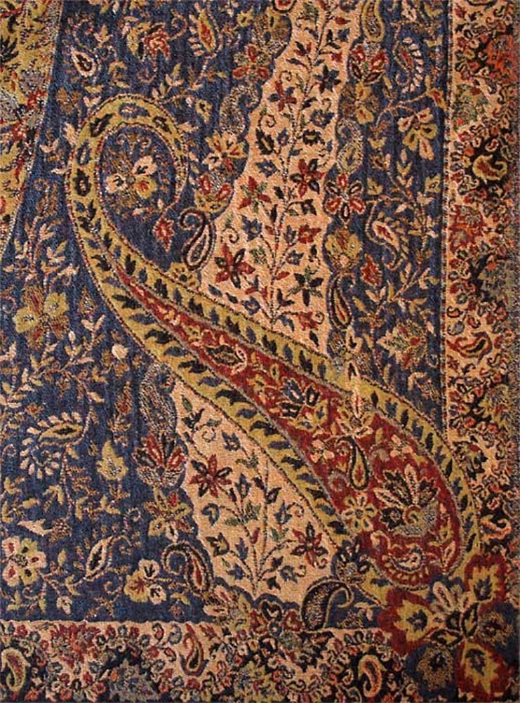 Large, Superior Kani Shawl. Paisley Jamawar from India. Warm, Heavy & Very Detailed