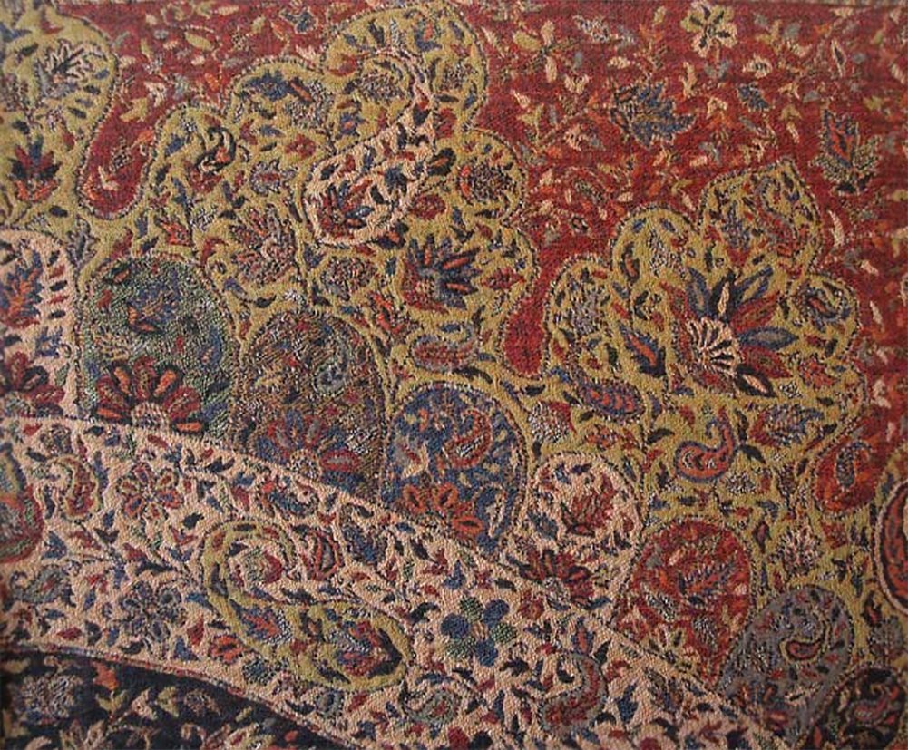 Large, Superior Kani Shawl. Paisley Jamawar from India. Warm, Heavy & Very Detailed