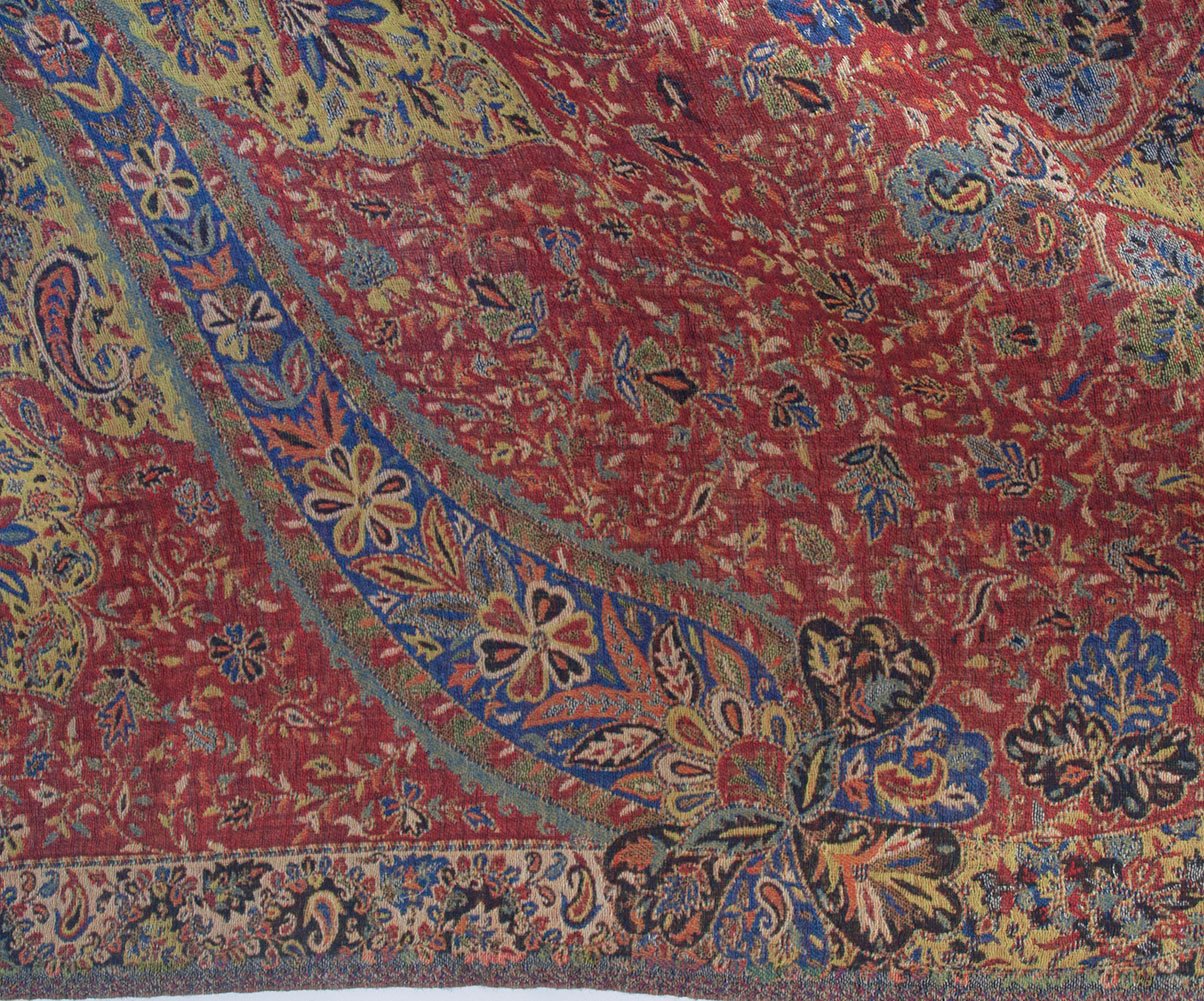 Large, Superior Kani Shawl. Paisley Jamawar from India. Warm, Heavy & Very Detailed