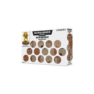 games workshop 99120199039" sector imperialis sixty round bases action figure, black, 32 mm