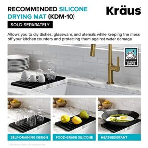 KRAUS Outlast MicroShield Scratch-Resist Stainless Steel Undermount 60/40 Double Bowl Sink, 32" 16 Gauge, Premier Series KBU24E