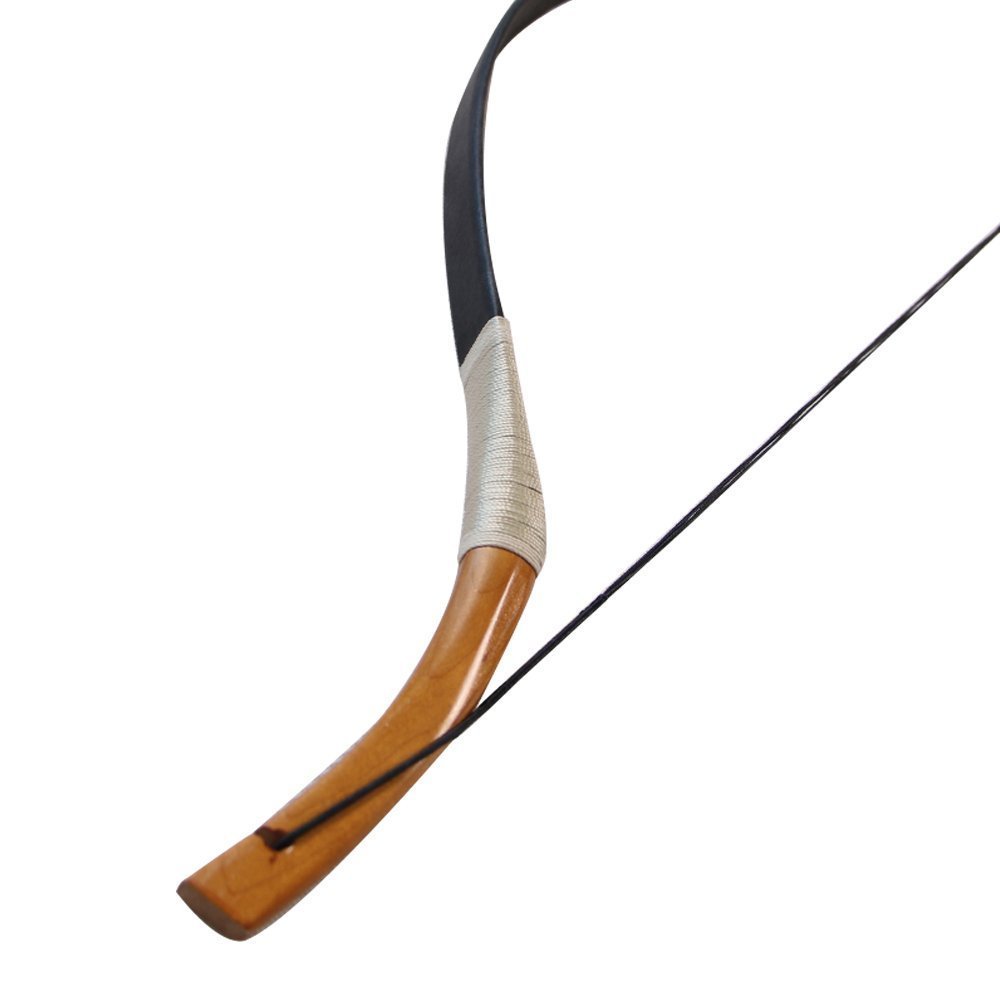 IRQ Traditional Handmade Recurve Bow 30-65lbs Set, Pigskin Longbow Mongolian Horsebow Archery Hunting Target Bow for Adults Outdoor Hunting Competition Training Game Left or Right Hand Recurve Bows