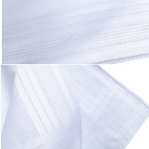 LACS Men's Solid White Cotton Handkerchiefs Pack